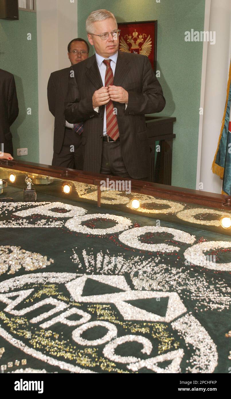 Alexander Nichiporuk head of the Russian state diamond mining monopoly ...