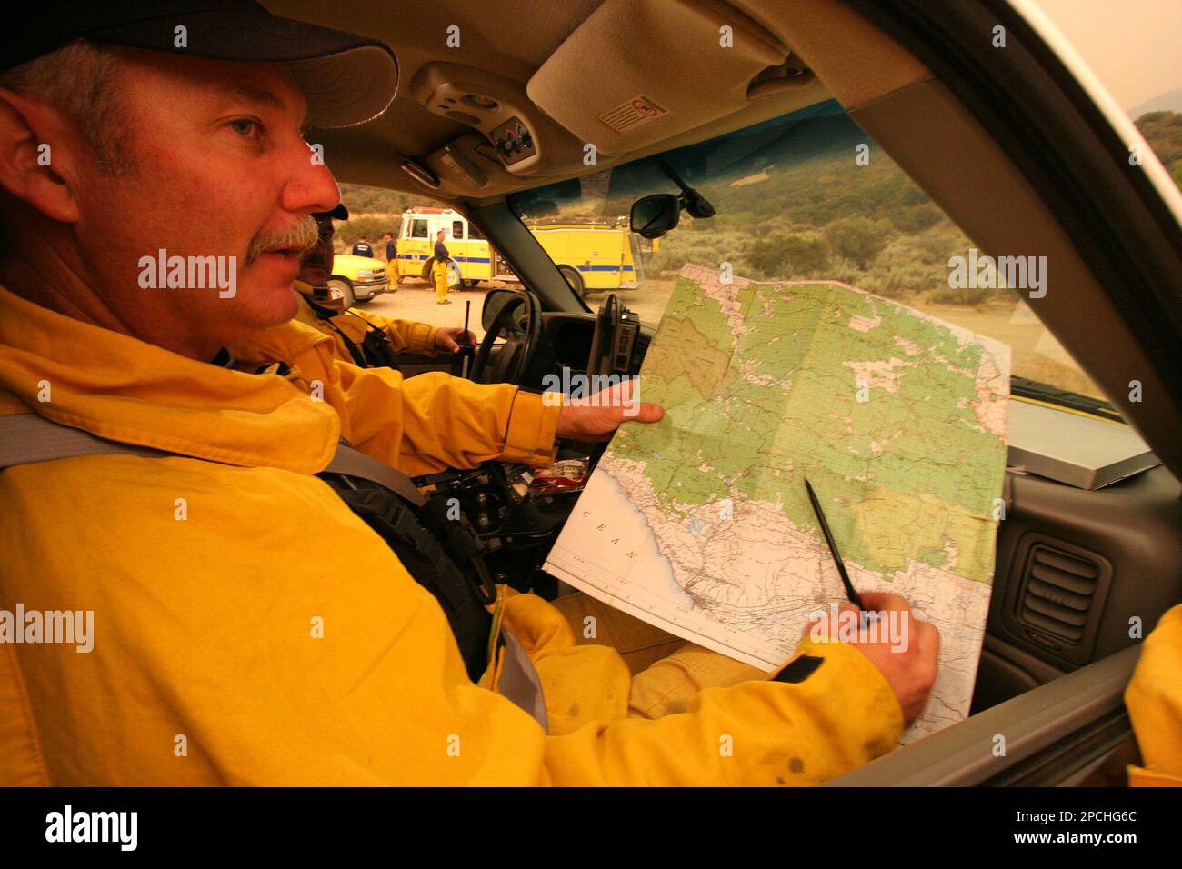 Ventura County Fire Department engineer Tod Berryman explains the ...