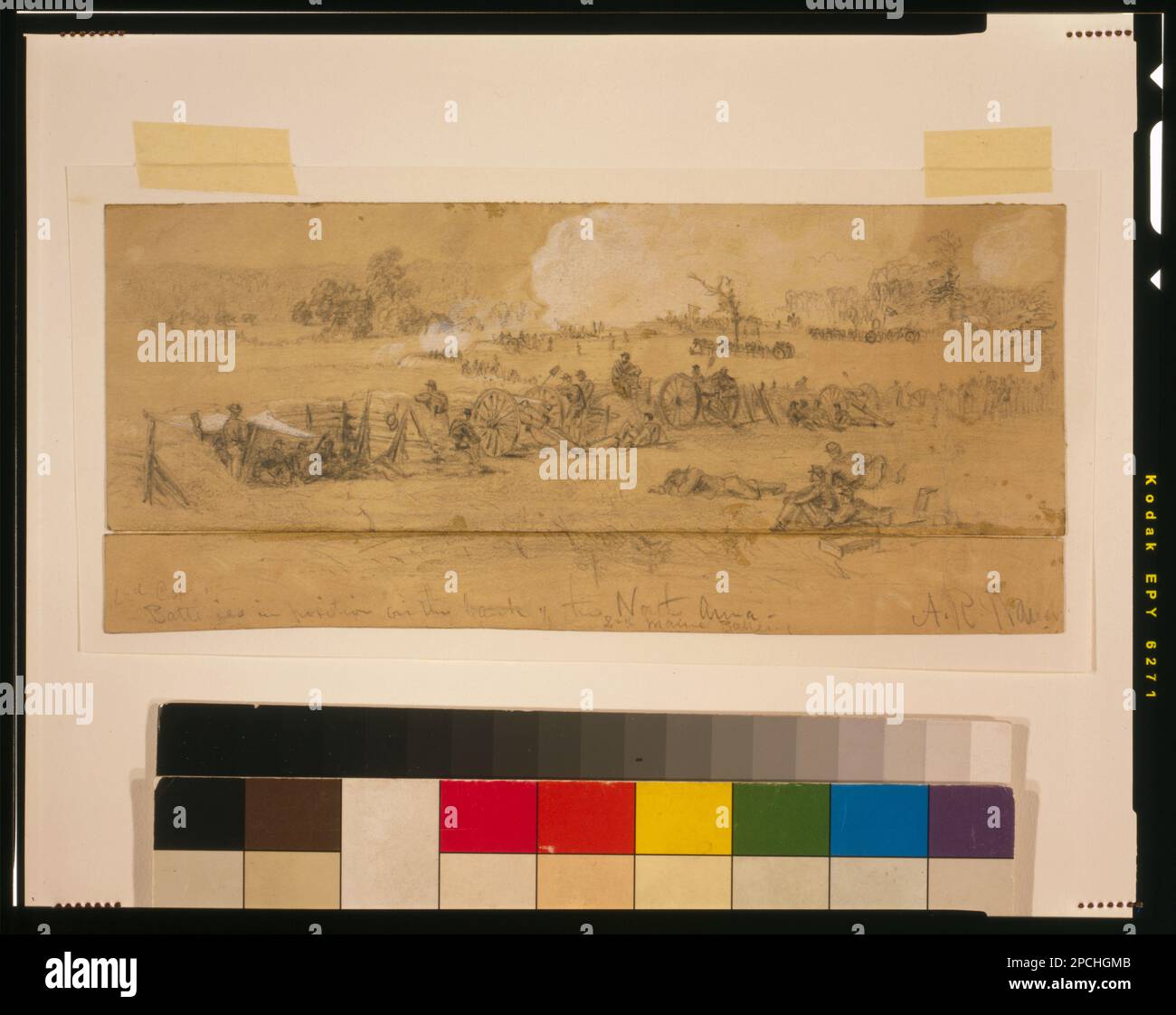 2nd Corps, Batteries in position on the bank of the North Anna. 2nd ...
