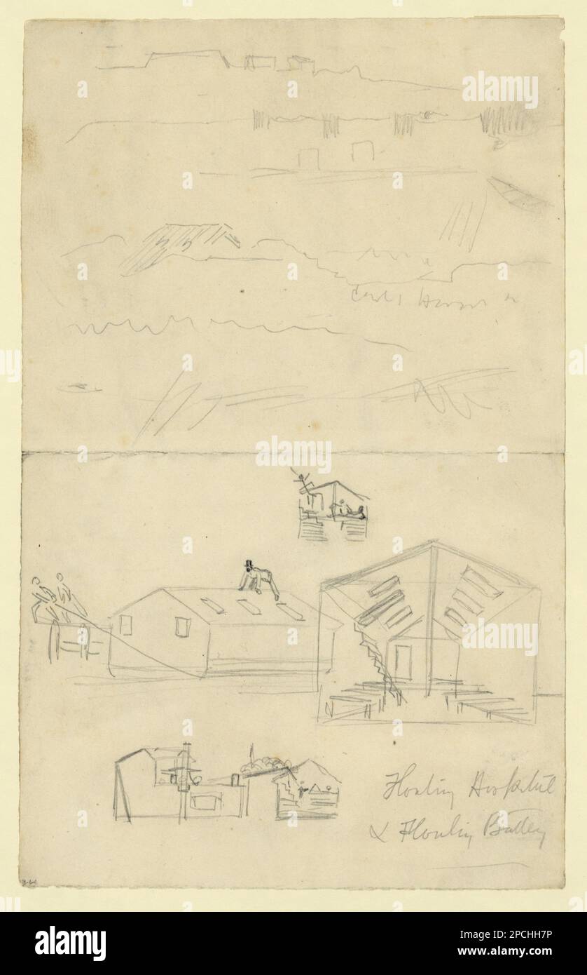 Floating Hospital & Floating Battery. Morgan collection of Civil War ...