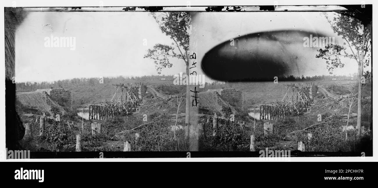 Catlett's Station, Virginia (vicinity). Federal soldiers rebuilding the ...