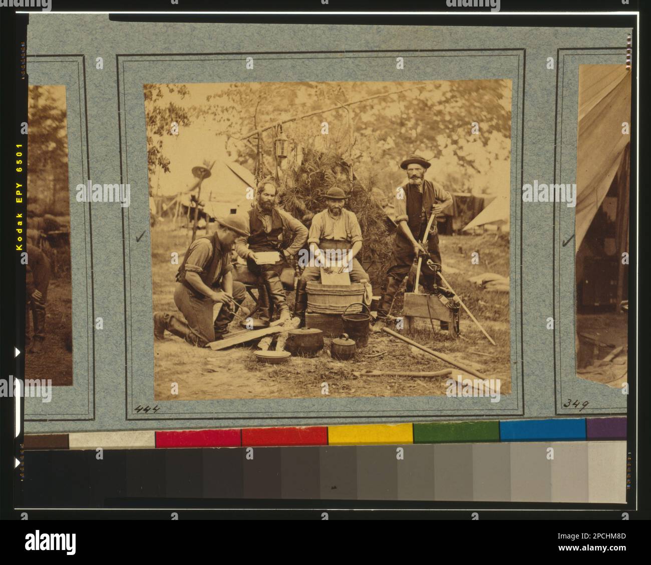 Servants at quarters of Prince de Joinville in front of Yorktown, May 3 ...