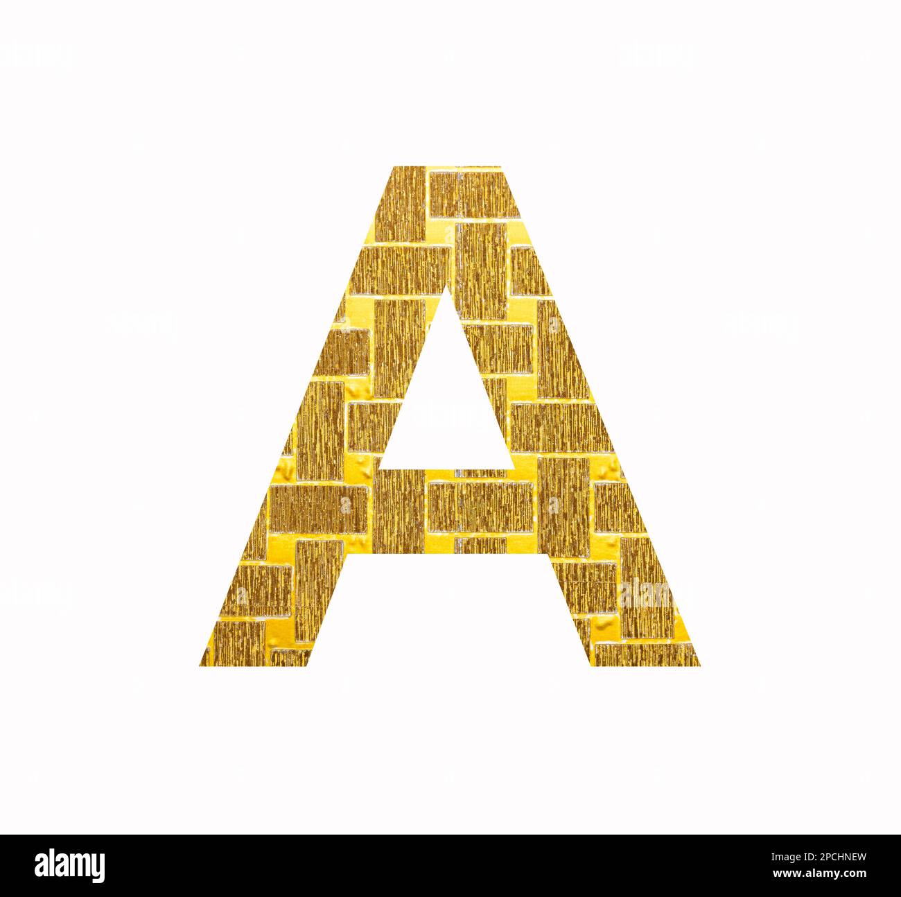 Alphabet letter A uppercase - Gold glitter foil textured Stock Photo ...