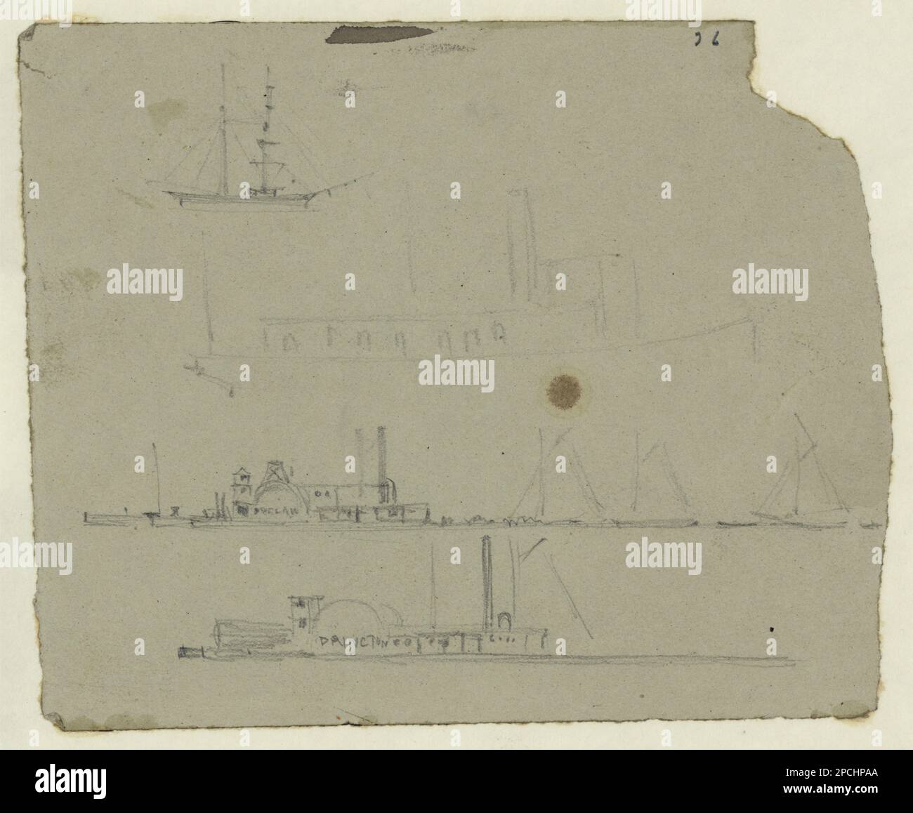 Steamships and sailboats. Morgan collection of Civil War drawings ...