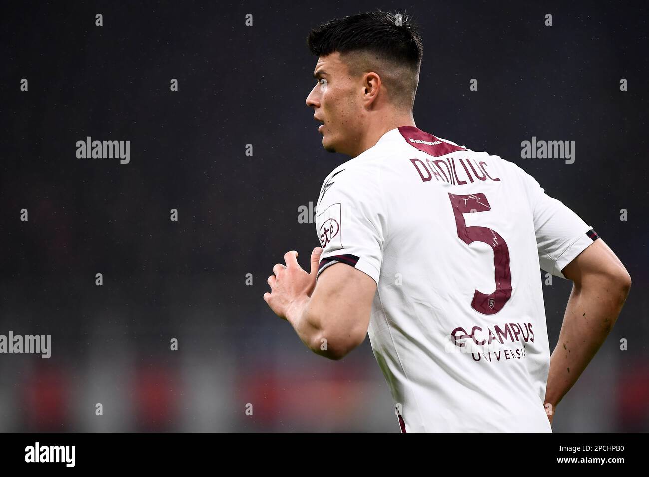 Milan, Italy. 13 March 2023. Flavius Daniliuc of US Salernitana looks ...