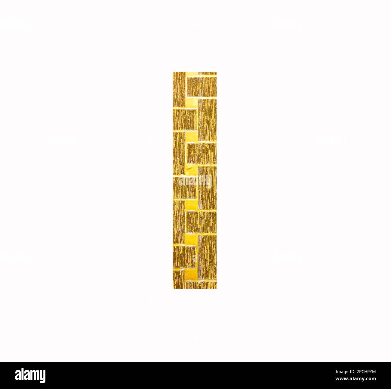 Alphabet letter I uppercase - Gold glitter foil textured Stock Photo ...