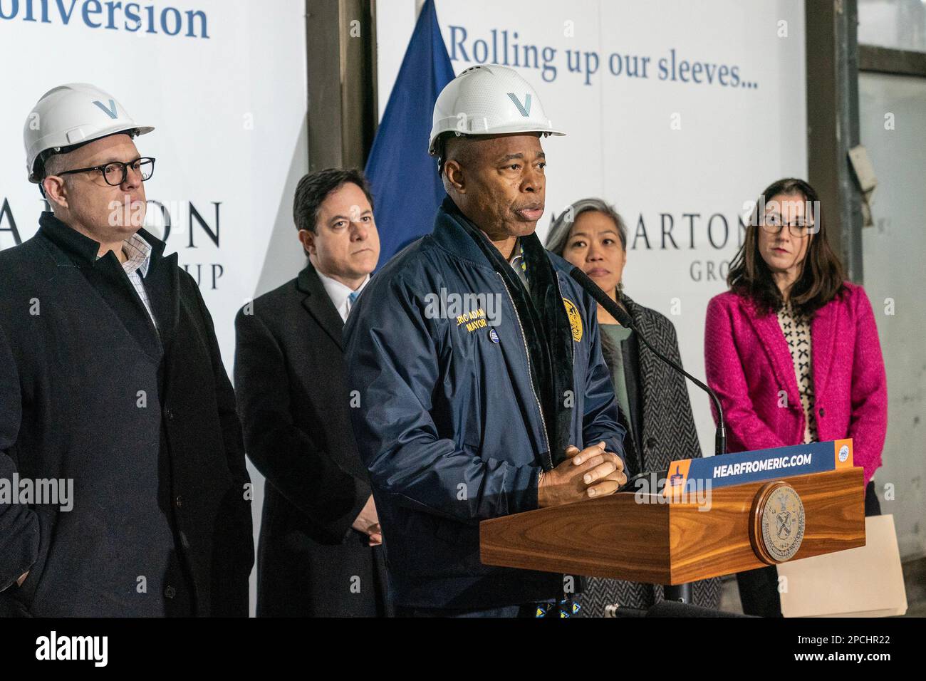 New York, New York, USA. 13th Mar, 2023. Mayor Eric Adams speaks after ...