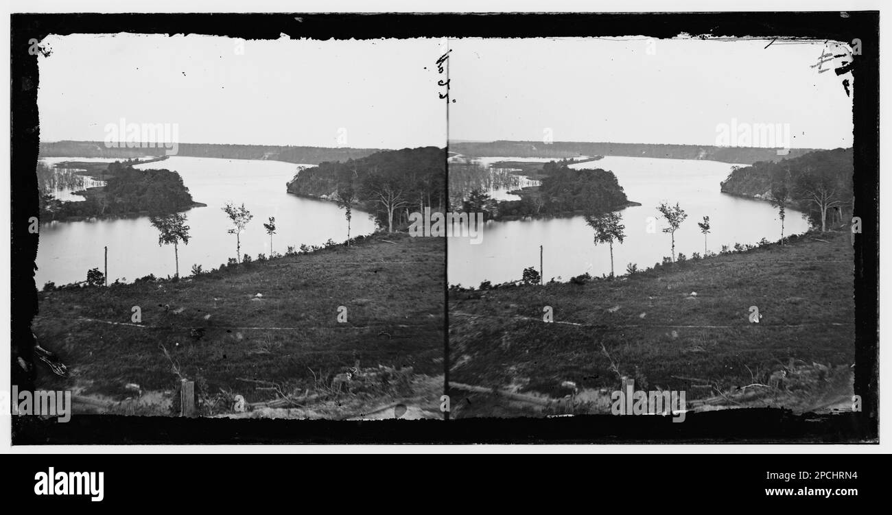 Dutch Gap Canal, James River, Virginia (vicinity). View of river from ...