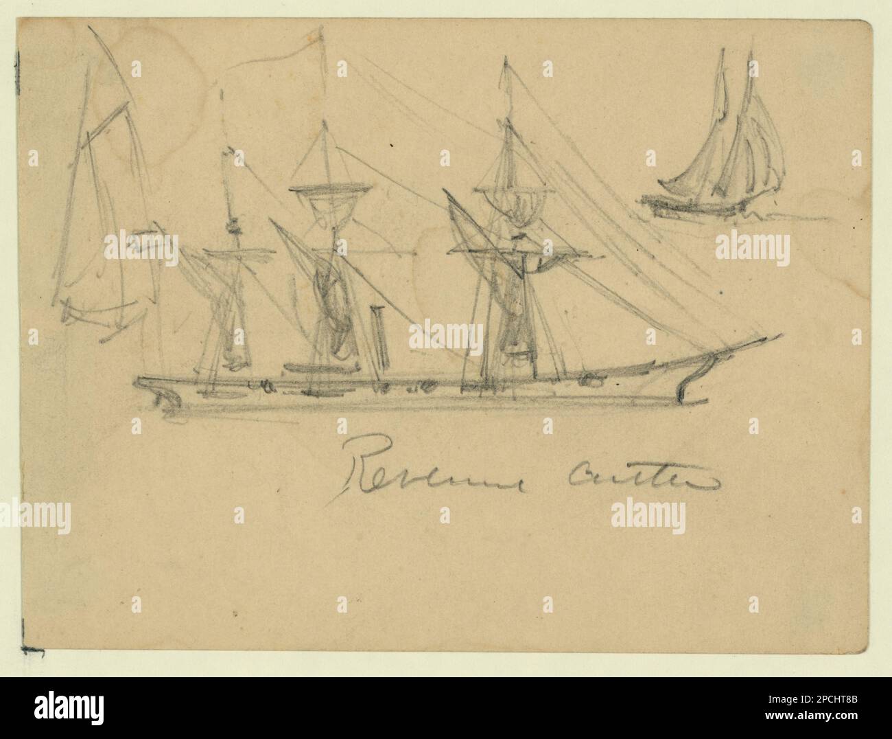 Revenue cutter. Morgan collection of Civil War drawings. Blockades ...