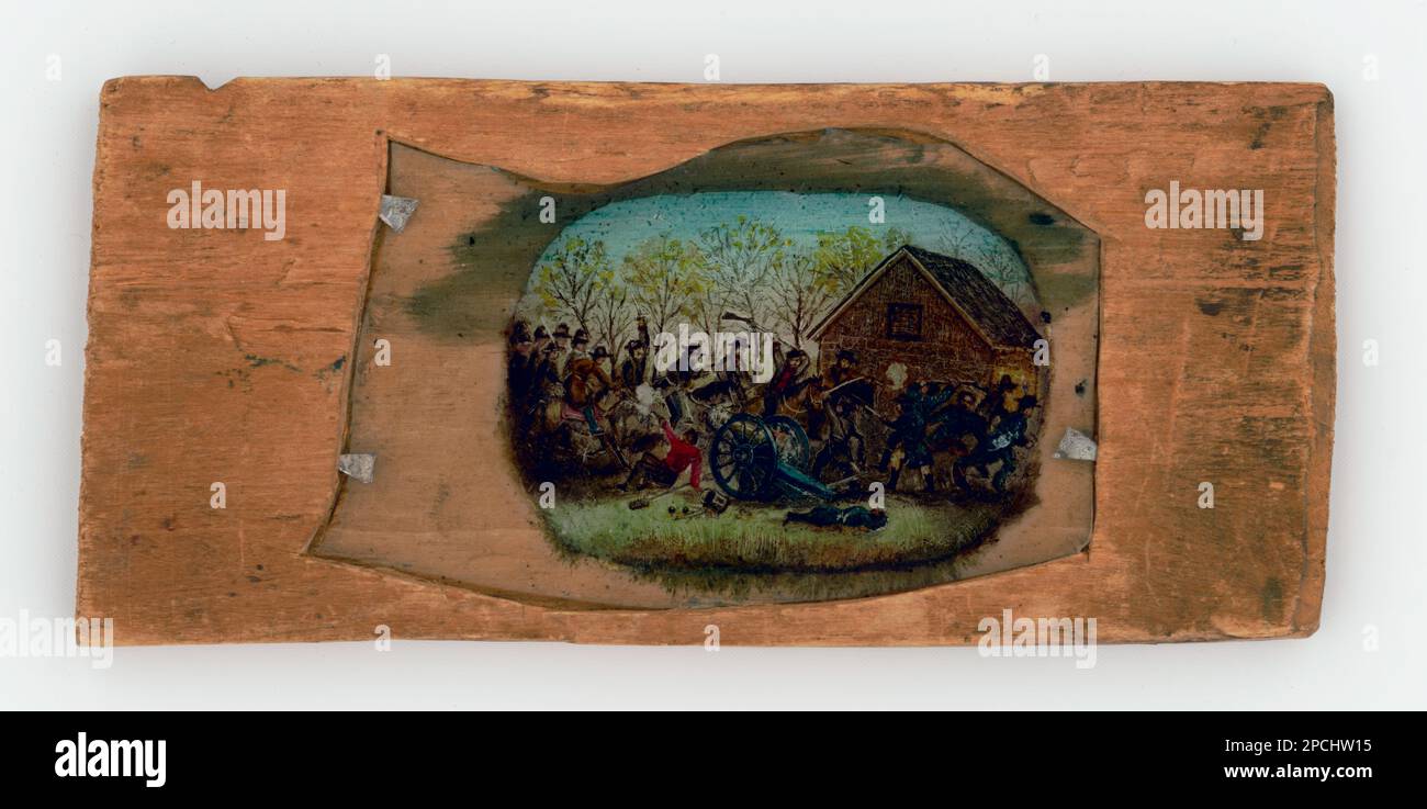 Charge of the Confederates at the Battle of Big Blue and capture of ...