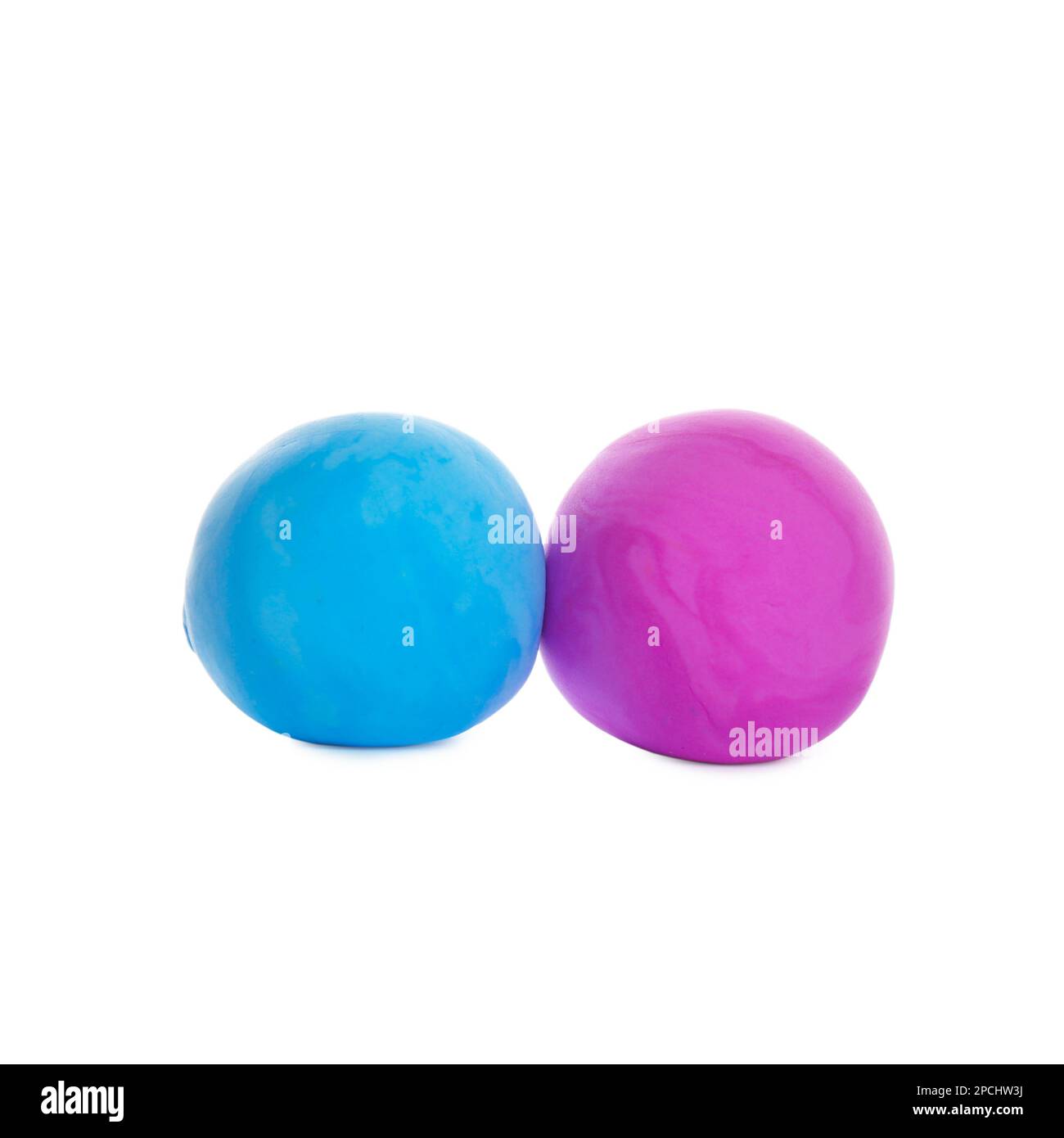 Different color play dough balls isolated on white Stock Photo - Alamy
