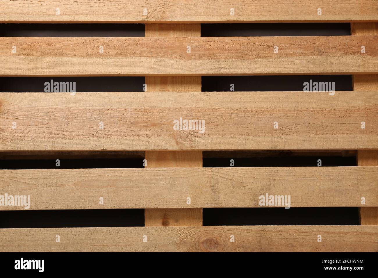 Wooden pallet as background, top view. Transportation and storage Stock ...