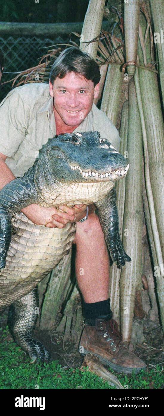 ** FILE ** Steve Irwin, of the TV show "The Crocodile Hunter," holds a ...