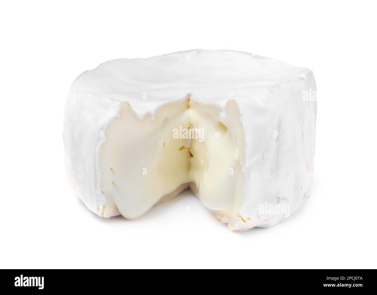 Tasty cut brie cheese isolated on white Stock Photo - Alamy