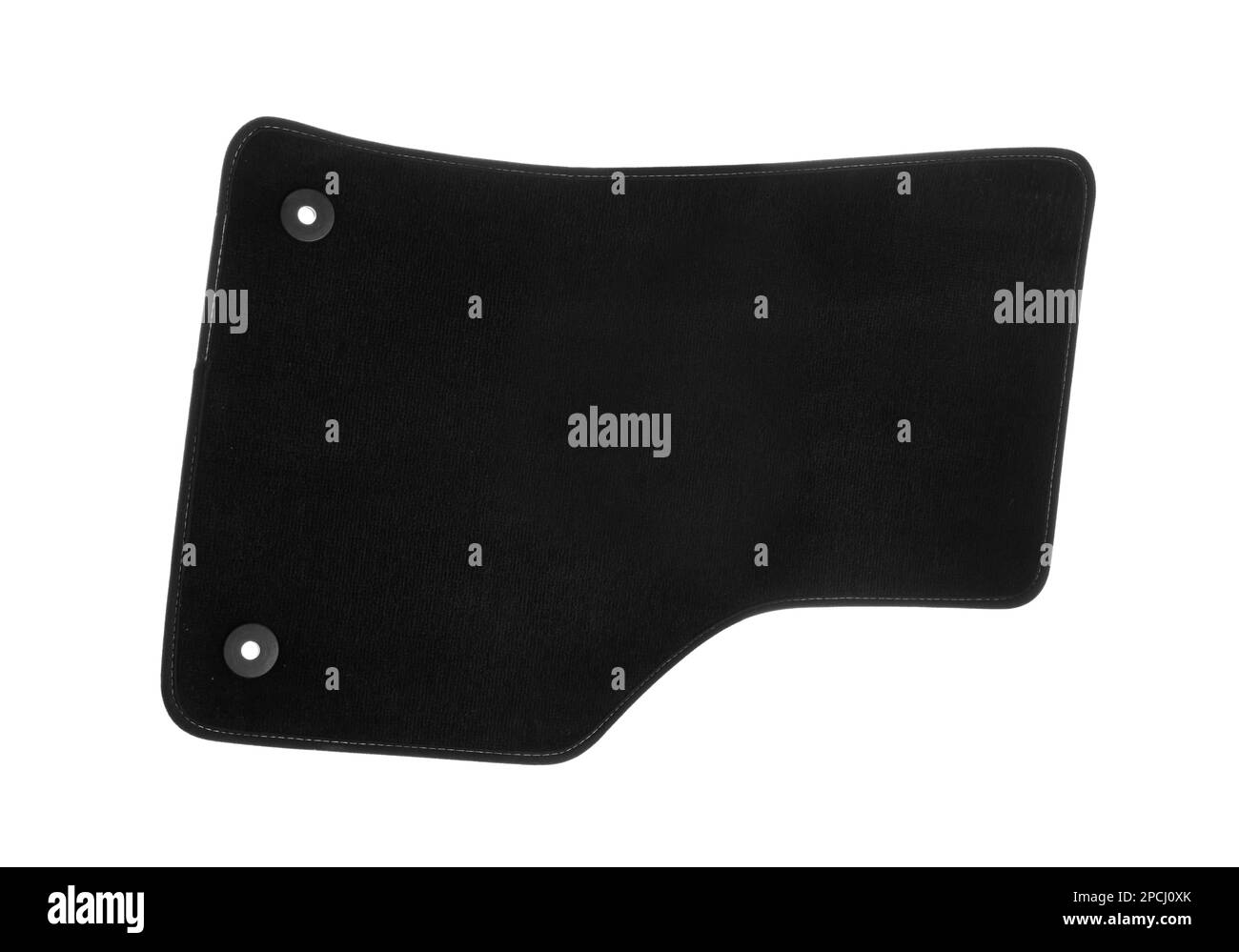 Black floor car carpet isolated on white, top view Stock Photo - Alamy