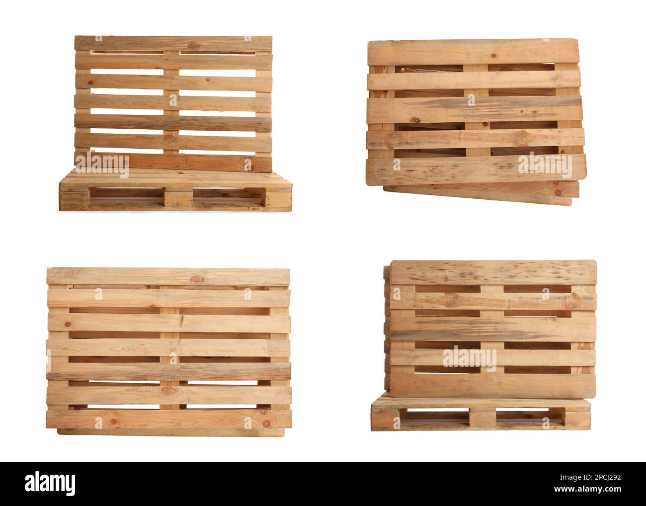 Empty wooden pallets warehouse Cut Out Stock Images & Pictures - Alamy
