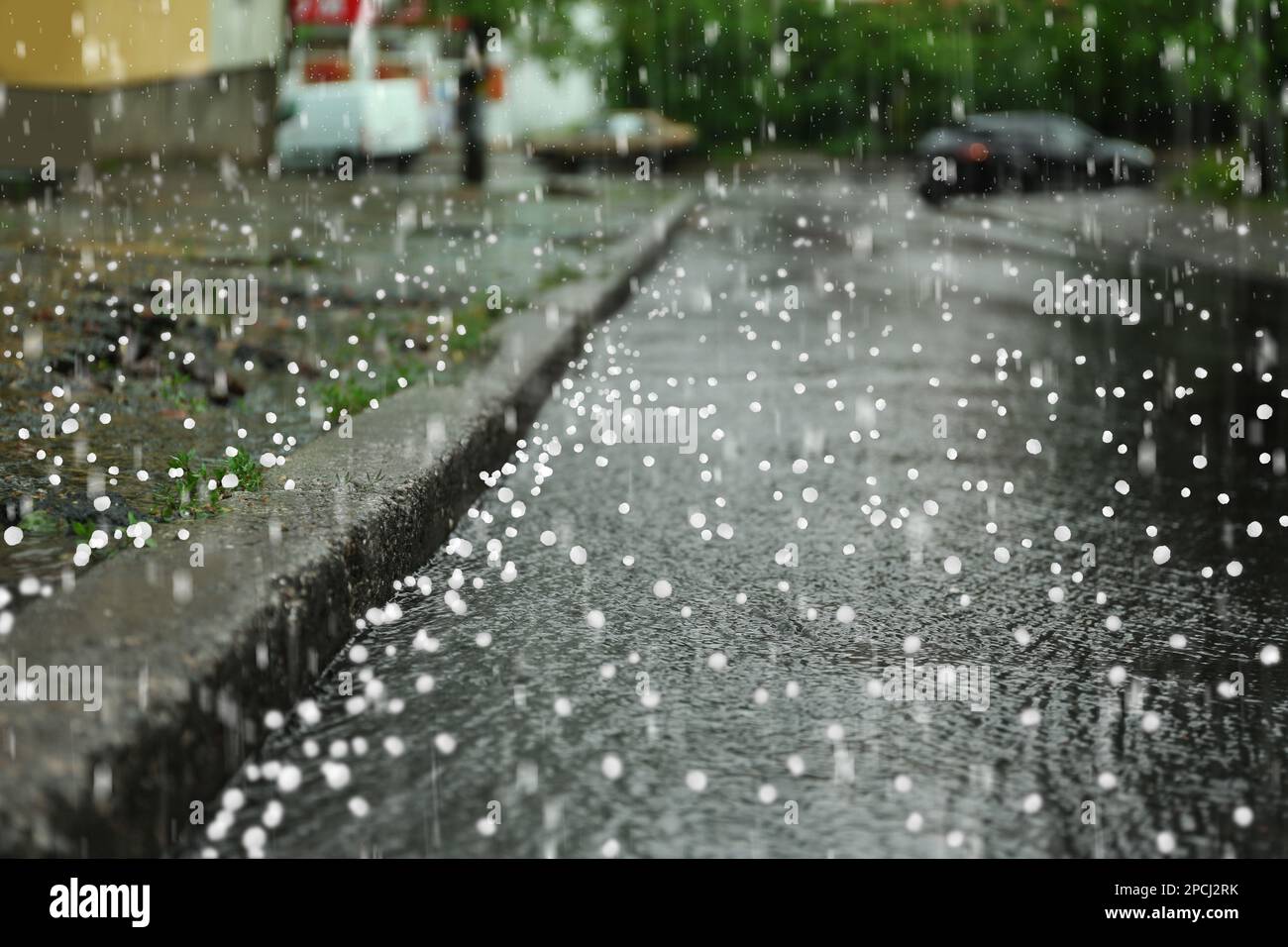 Hail on vehicle hi-res stock photography and images - Alamy