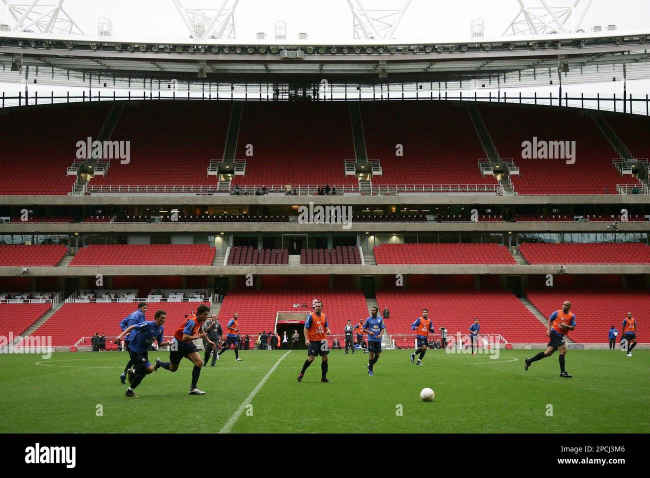 ** FILE ** Brazil players are seen during a training session at Arsenal ...