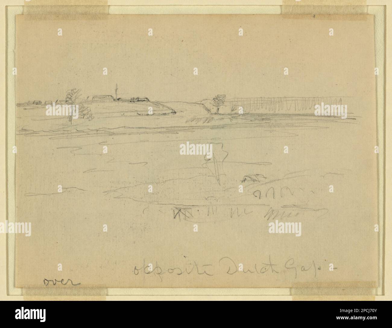 Opposite Dutch Gap. Morgan collection of Civil War drawings. Forts ...