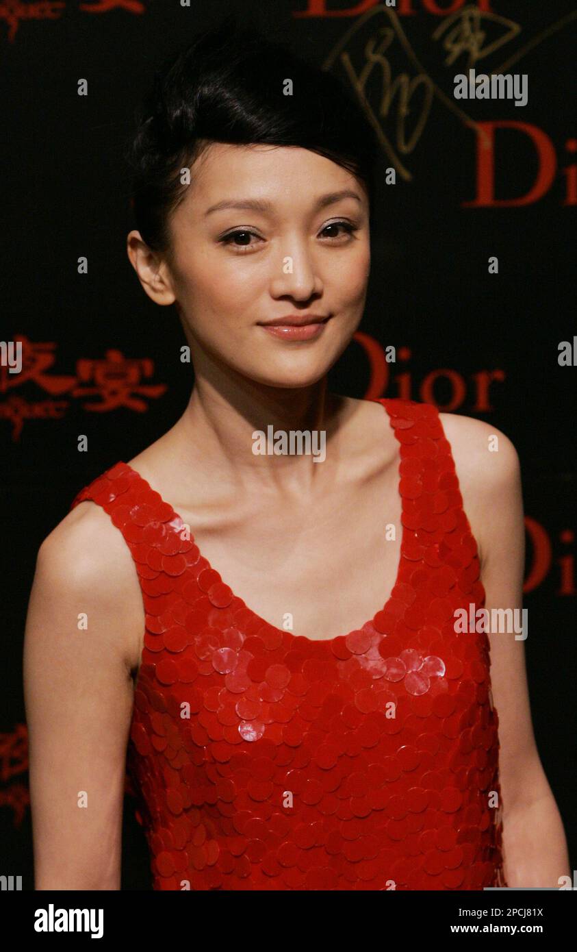 Chinese actress Zhou Xun poses during the premiere of their movie "The ...