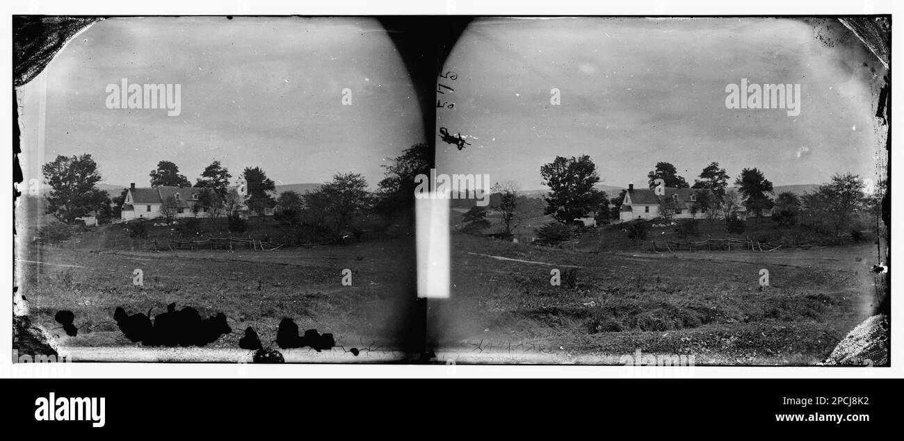 Antietam, Maryland. Rullet's house on the battlefield. Civil war ...