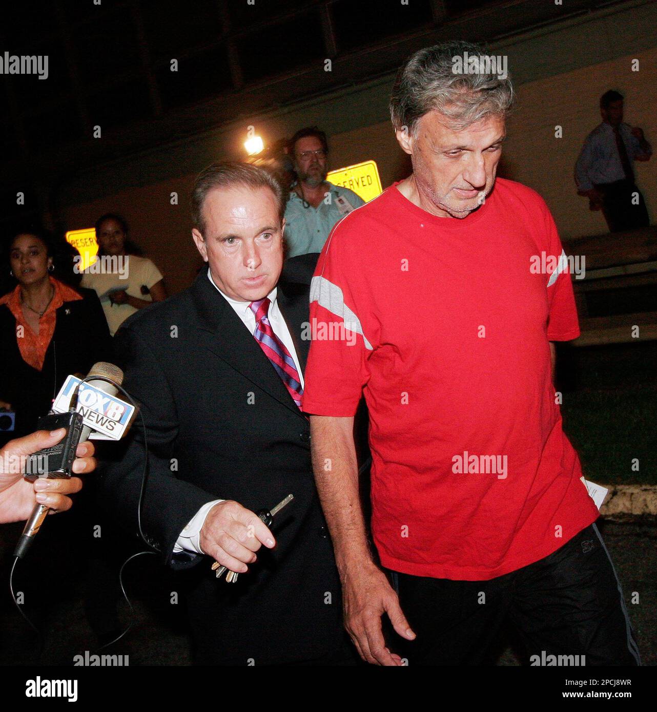 Radio talk show host Vince Marinello, right, with his attorney Donald ...