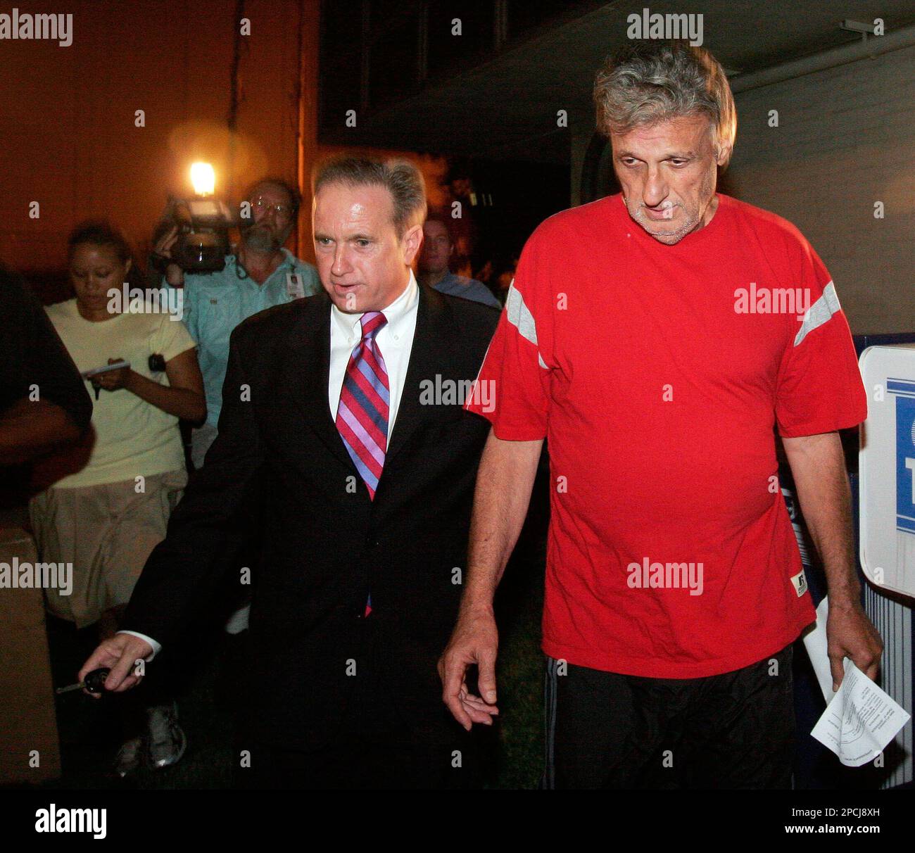 Radio talk show host Vince Marinello, right, with his attorney Donald ...