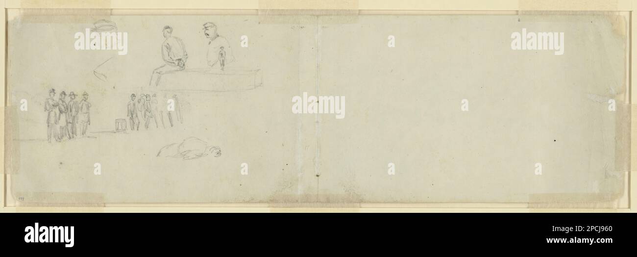 Execution 5 deserters. Morgan collection of Civil War drawings ...