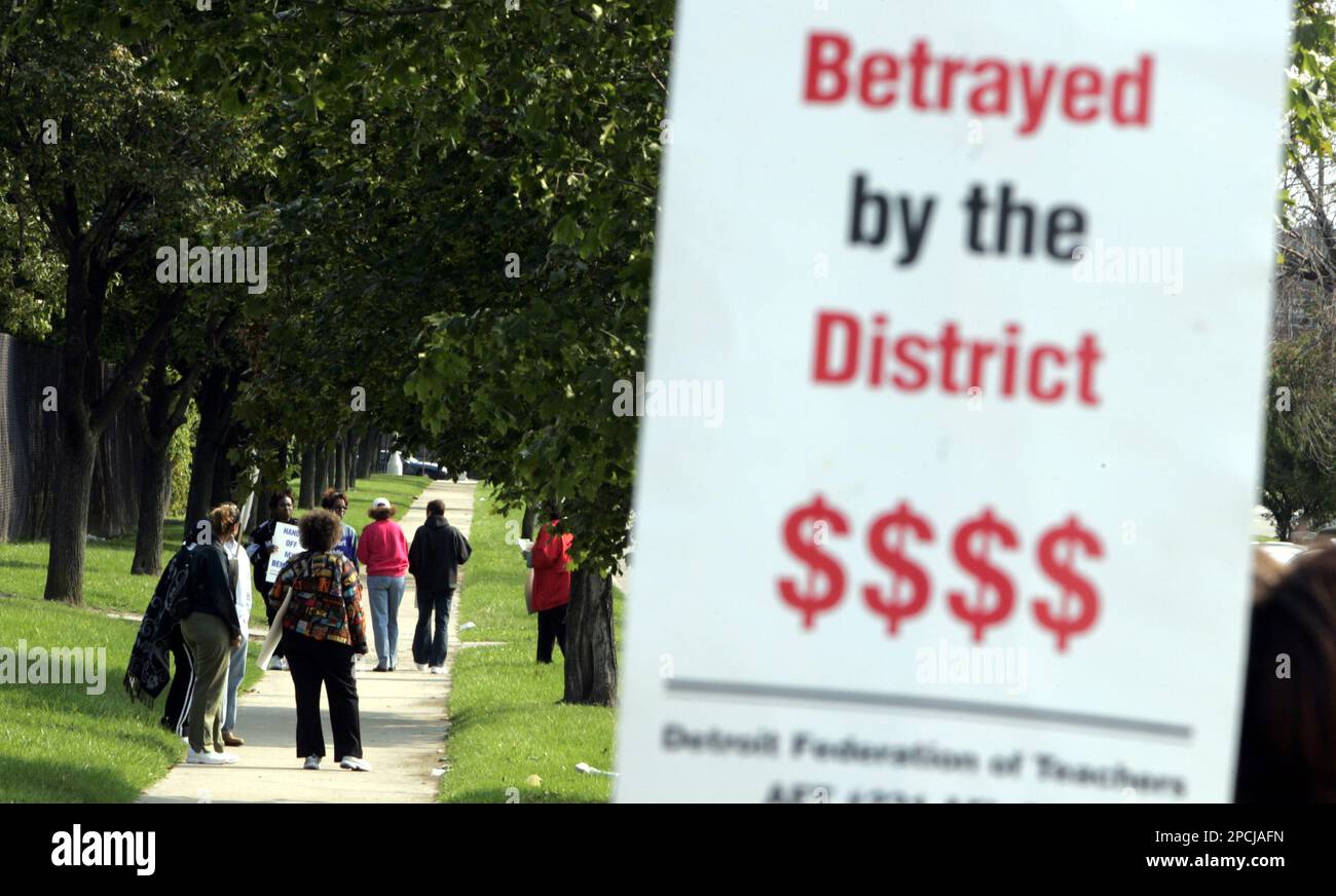 Teachers walk the picket line outside the Martin Luther King High ...