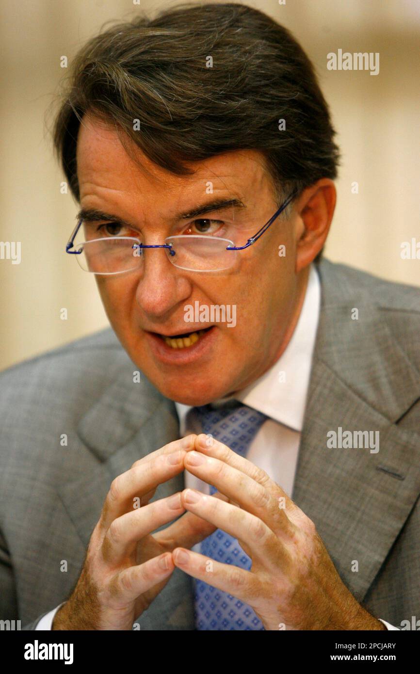 European Union Trade Commissioner Peter Mandelson is seen during a ...