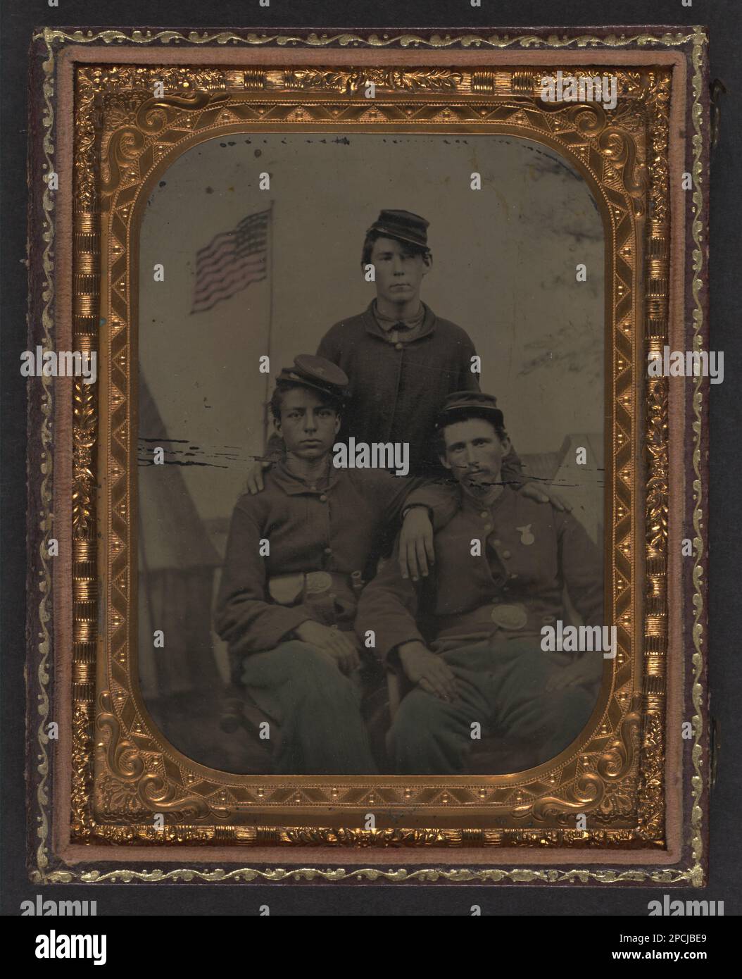 Three civil war union soldiers hi-res stock photography and images - Alamy