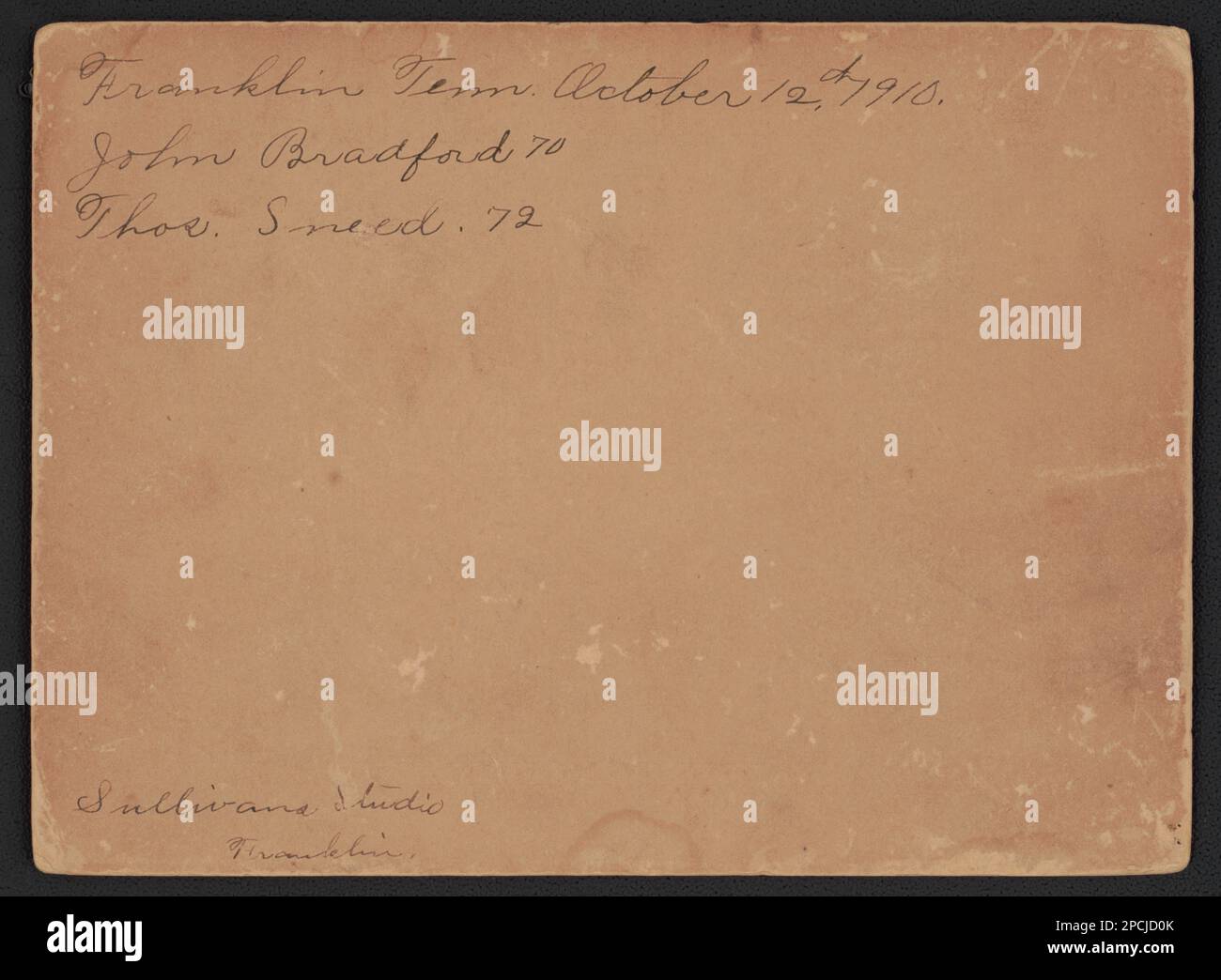 Civil War veterans John Bradford and Thomas Sneed with medals ...