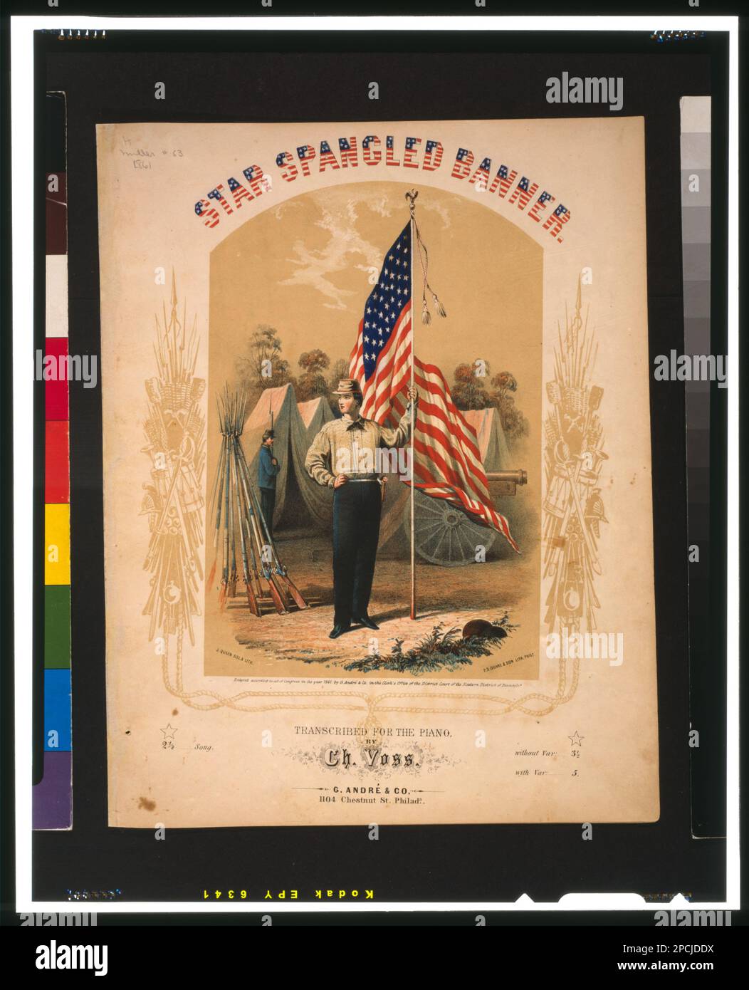 Star spangled banner Transcribed for the piano by Ch. Voss / / J. Queen ...