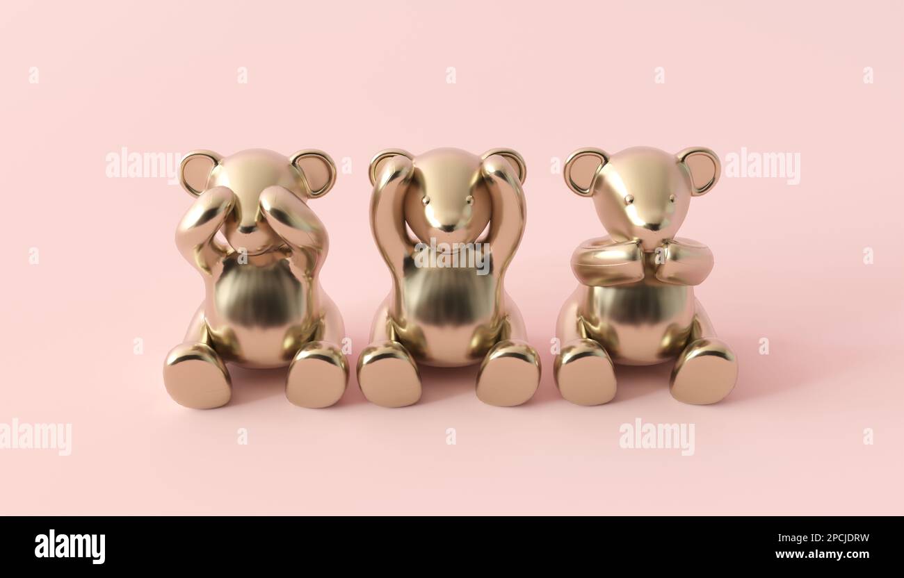 Three bears illustration hi-res stock photography and images - Alamy