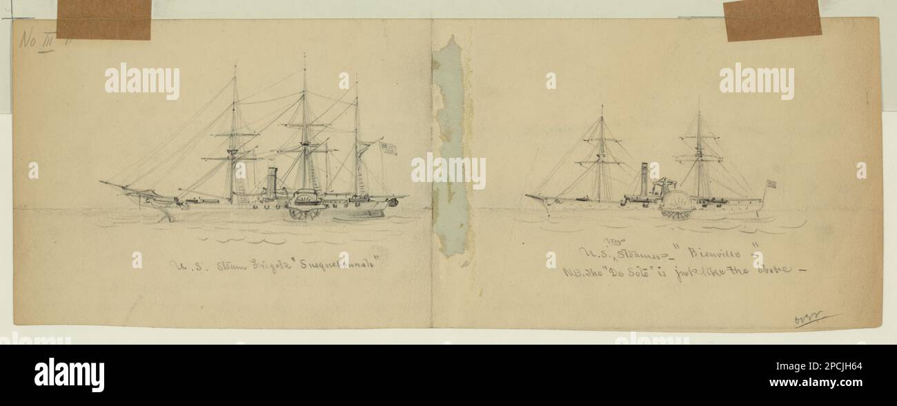 U.S. Steam Frigate "Susquehannah" and U.S. War Steamer "Bienville ...