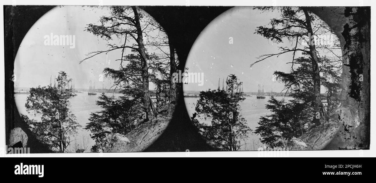 City Point, Virginia (vicinity). View on James River below City Point ...