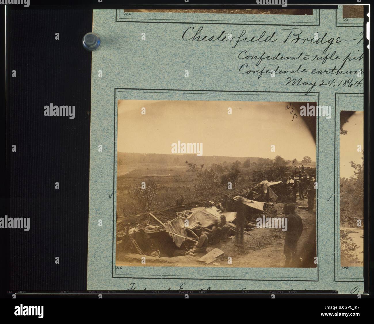 Federal earthworks on north bank of North Anna River--Confederate ...