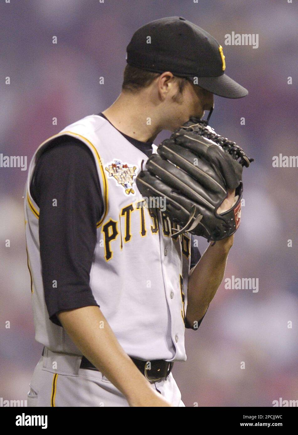 Pittsburgh Pirates' pitcher Brian Rogers walks off the field after ...