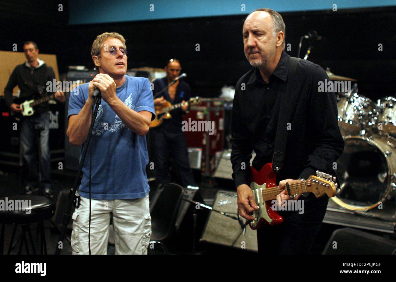 Lead singer Roger Daltrey, left, and lead guitarist Pete Townshend ...