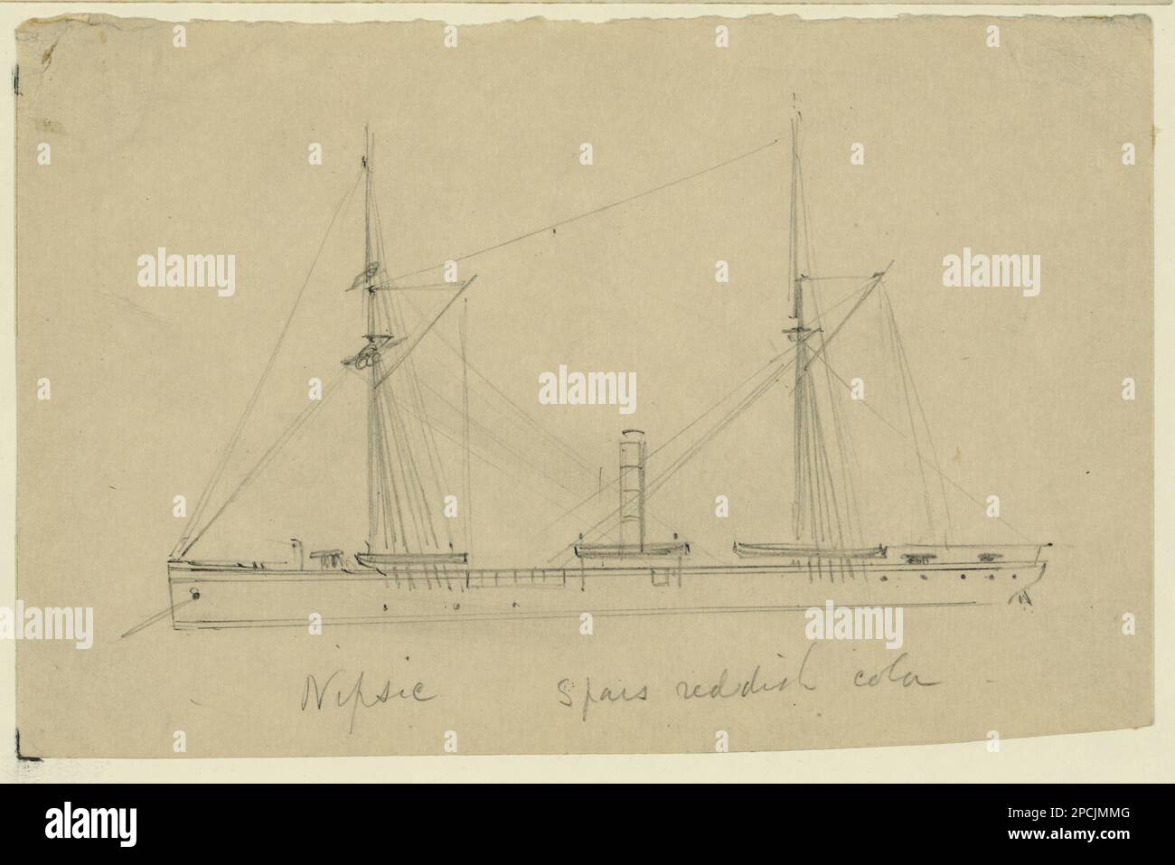 Nipsic. Morgan collection of Civil War drawings. Nipsic (Steamship ...
