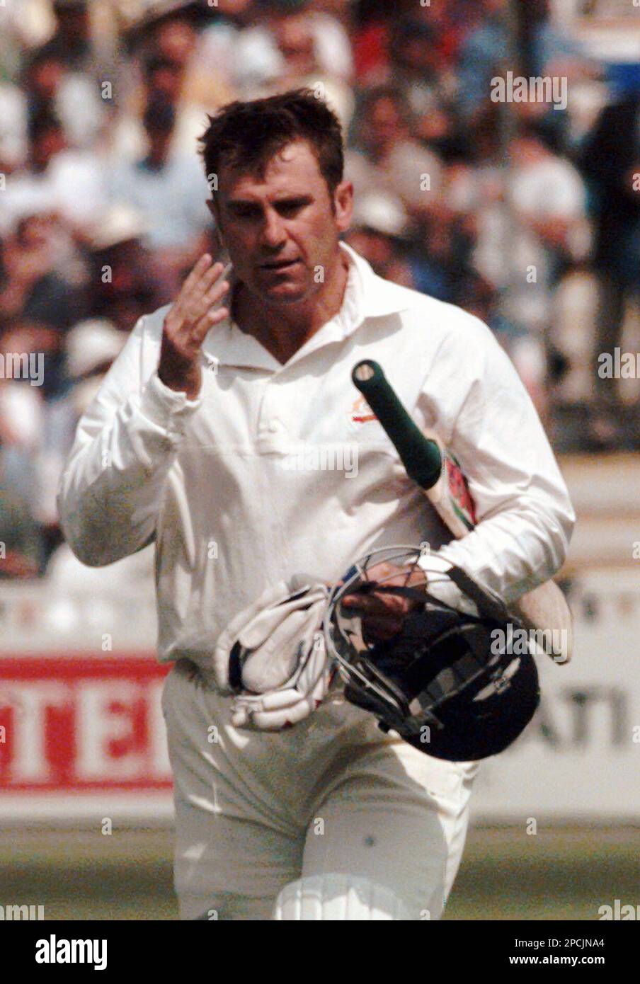 ** FILE ** Australia's captain Mark Taylor walks away in despair after ...