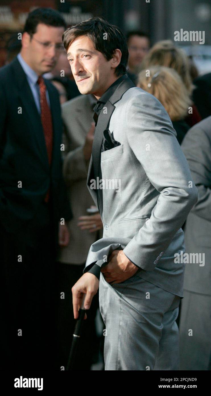 Cast member Adrien Brody poses for photographers at the premiere for ...