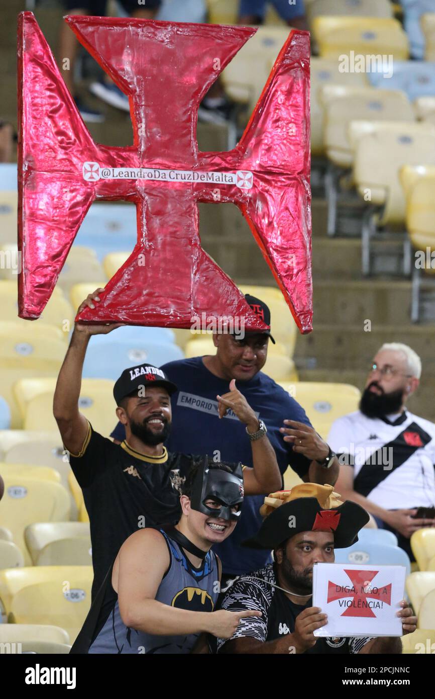Rio de Janeiro, Brazil, 13th Mar, 2023. Supporter of Vasco da Gama ...