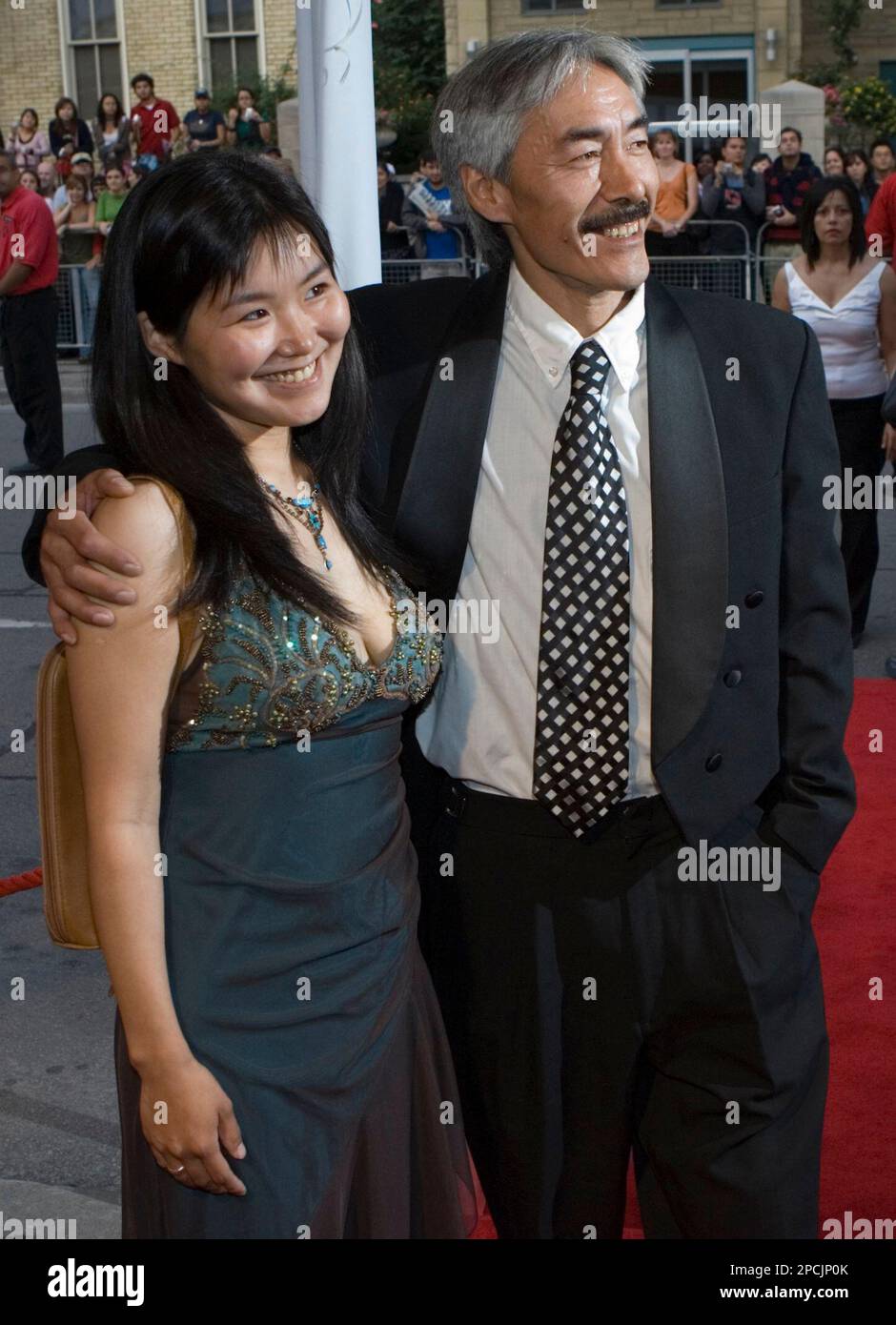 Actors Pakak Innuksuk ,right, and Leah Angutimarik pose for ...