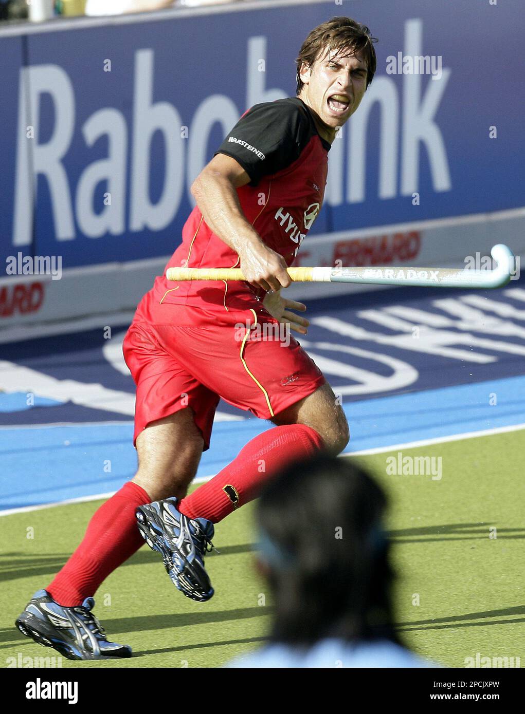 Germany's Christopher Zeller celebrates after scoring during a group B ...