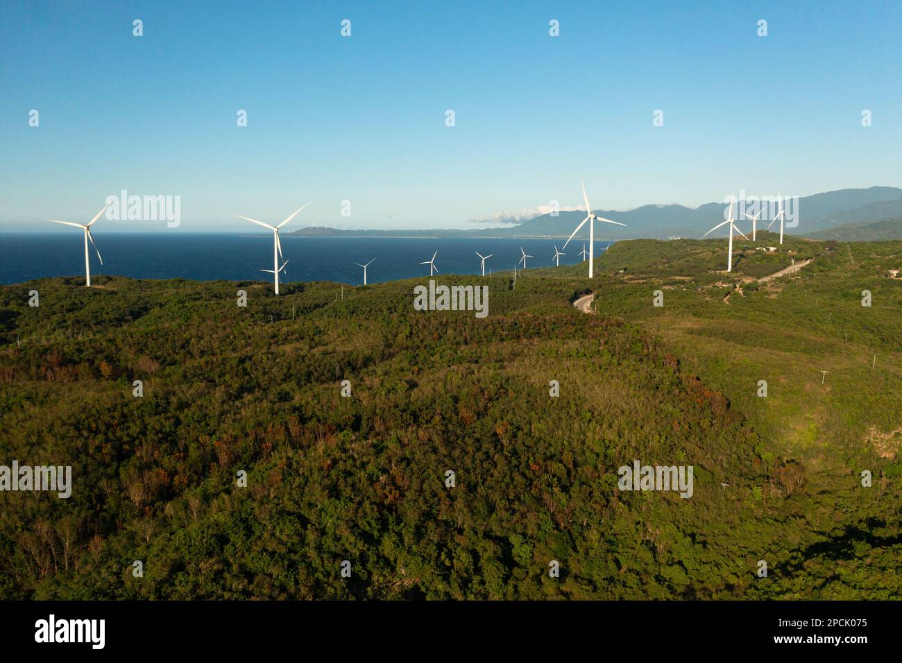 Group of windmills for renewable electric energy production. Wind Power ...