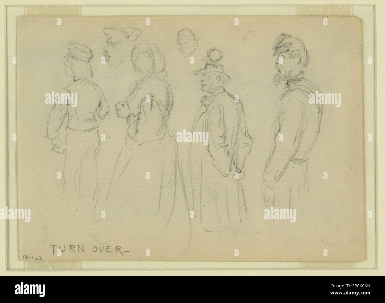 Studies of child, woman, gentleman, African American man & soldier ...