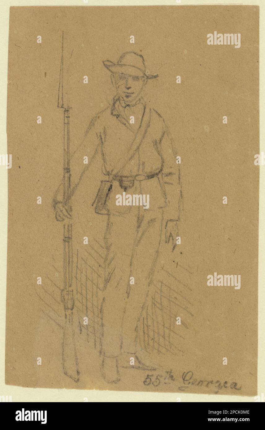 55th Georgia. Morgan collection of Civil War drawings. Confederate ...