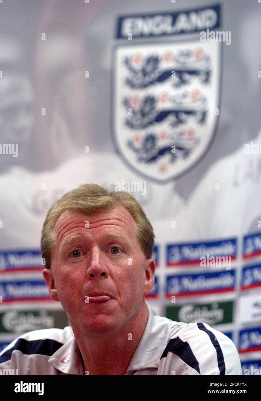 England soccer coach Steve McClaren speaks at a news conference in ...