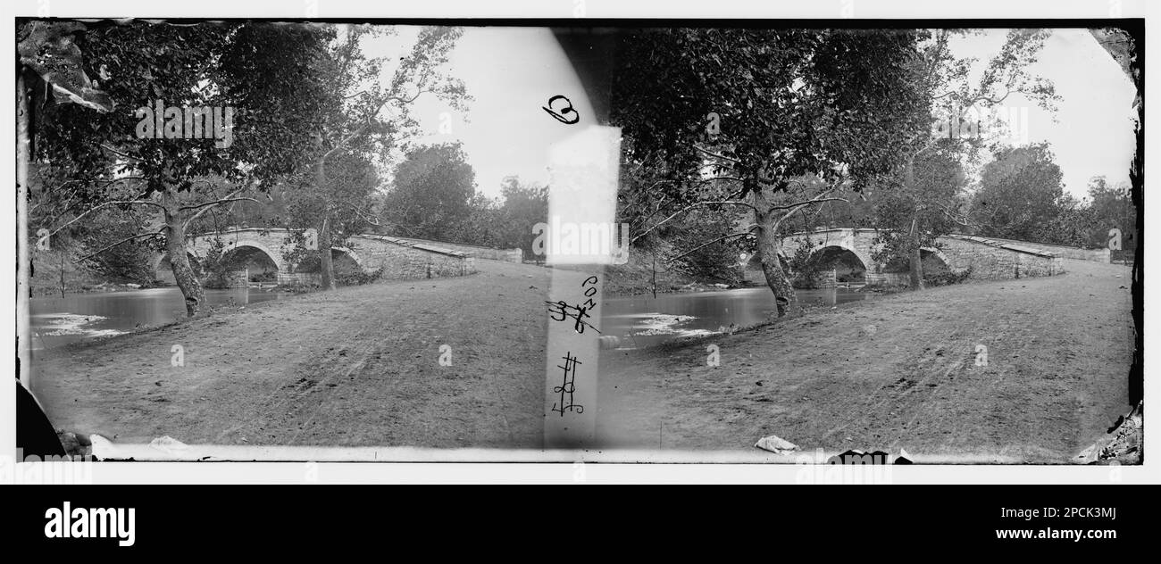 Antietam, Maryland. Burnside bridge across the Antietam. Civil war ...